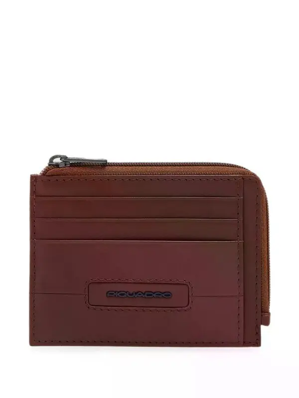 PIQUADRO Logo-plaque Zip-around Cardholder - Brown