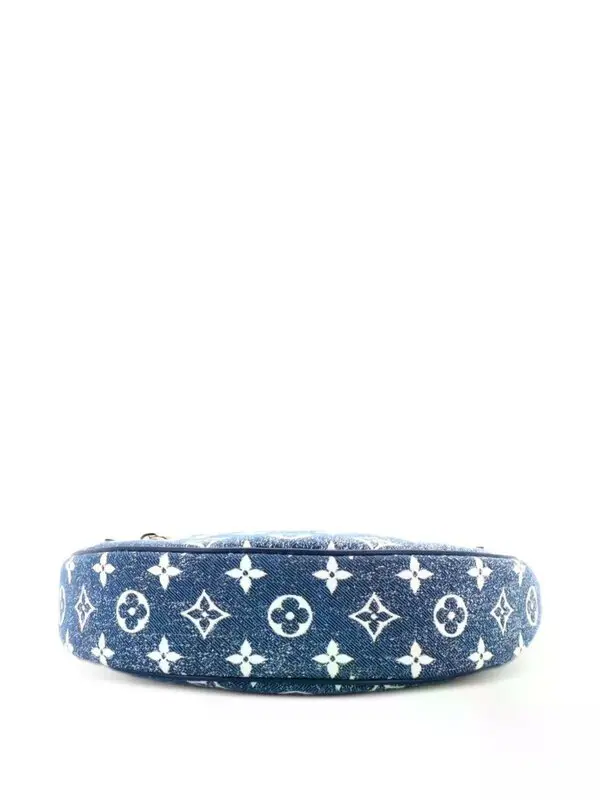 LOUIS VUITTON Loop Handbag Monogram Jacquard Denim Hobo Bag - Blue