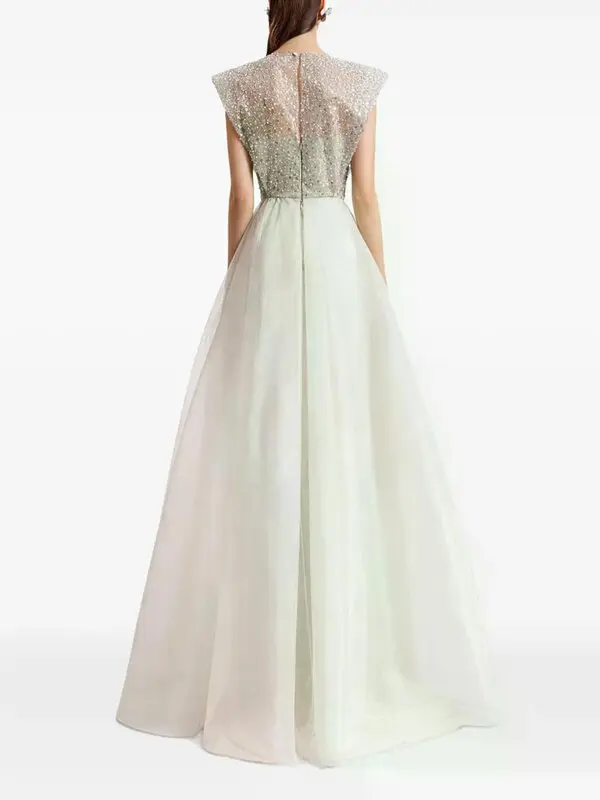 GEMY MAALOUF Sequin-embellished V-neck Dress