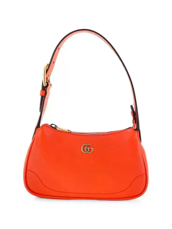 Gucci Aphrodite Leather Mini Shoulder Bag - Orange