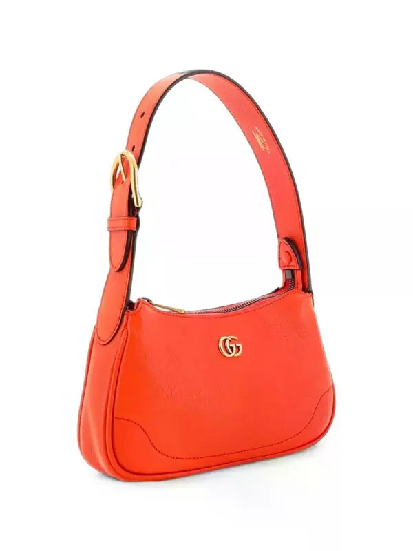 Gucci Aphrodite Leather Mini Shoulder Bag - Orange