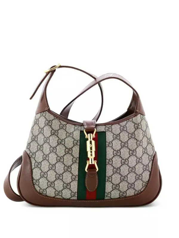 Gucci Jackie 1961 Gg Coated Canvas Small Hobo Bag