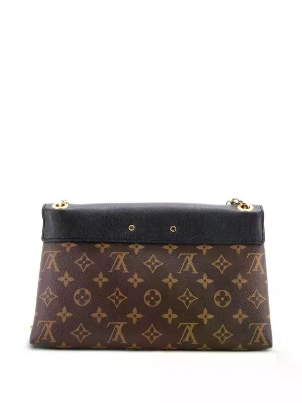 LOUIS VUITTON Pallas Chain Monogram Canvas And Calfskin Shoulder Bag - Black