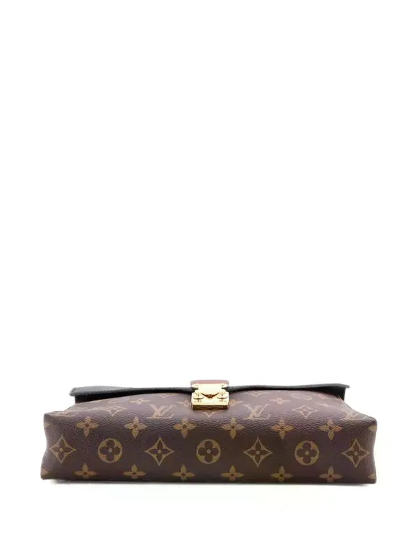 LOUIS VUITTON Pallas Chain Monogram Canvas And Calfskin Shoulder Bag - Black