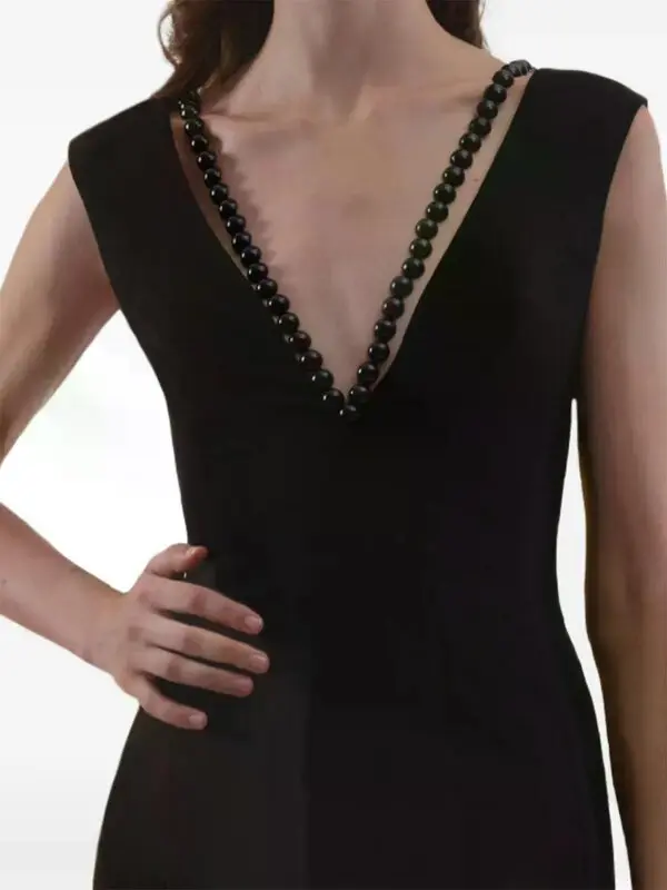 GEMY MAALOUF Bead-embellished Ruffled Dress
