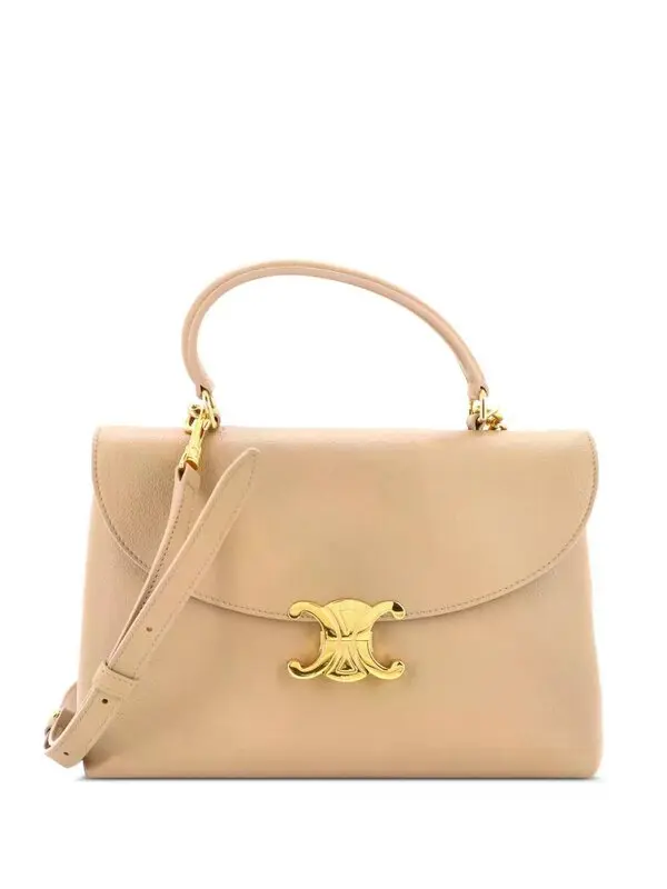 Celine Nino Top Handle Bag Leather Medium Satchel - Neutrals