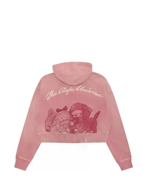 AAPE BY *A BATHING APE Logo-patch Cropped Hoodie