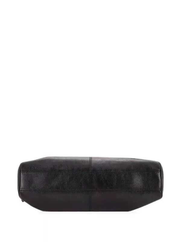 Gucci Re Top Handle Bag Leather Medium Satchel - Black