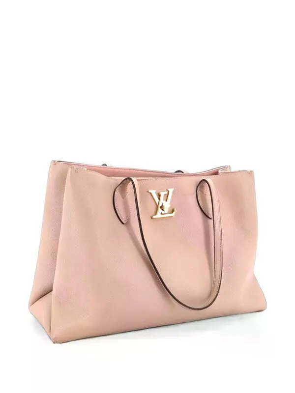 LOUIS VUITTON Lockme Shopper Leather Tote Bag