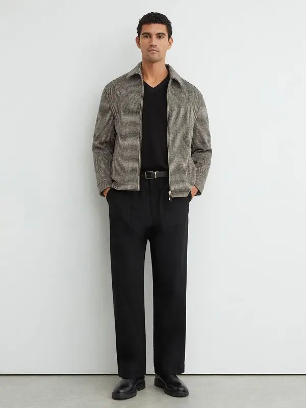 REISS Wool-blend Relaxed-fit Trousers