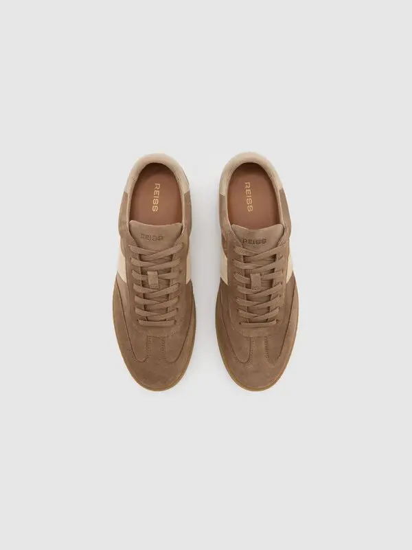 REISS Suede And Leather Colour-block Runner Trainers