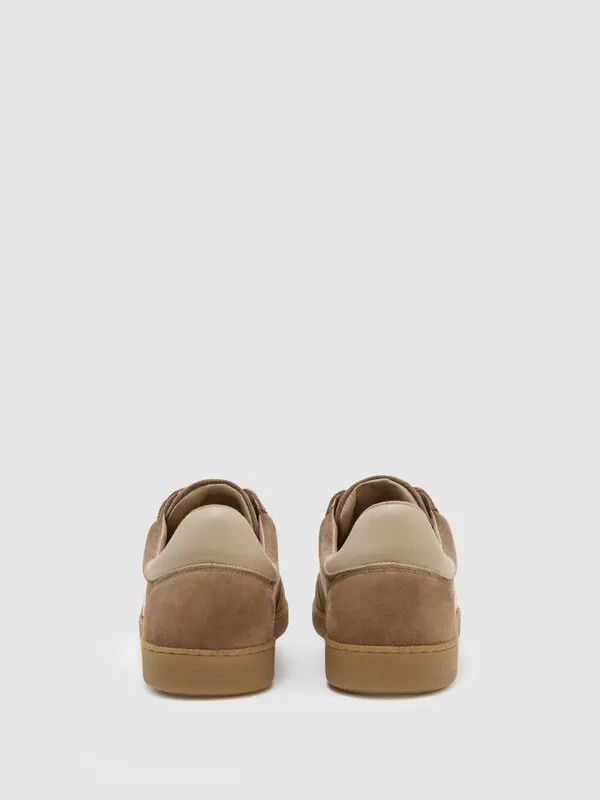 REISS Suede And Leather Colour-block Runner Trainers