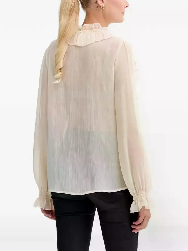 MORGAN Ruffled Long-sleeve Blouse