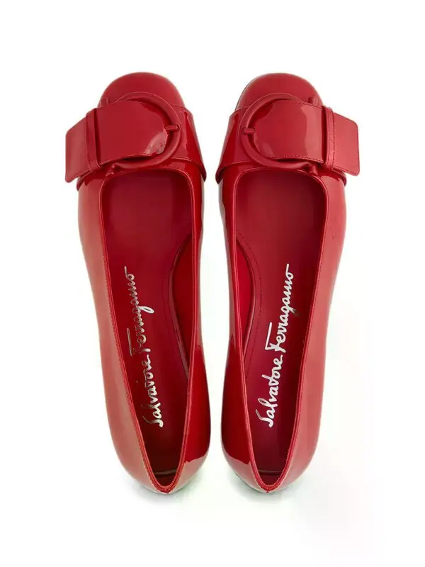 FERRAGAMO Bessie Patent-leather Pumps - Red