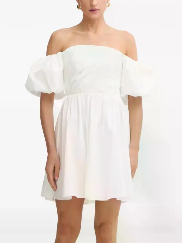 MORGAN Ruched Off-shoulder Mini Dress