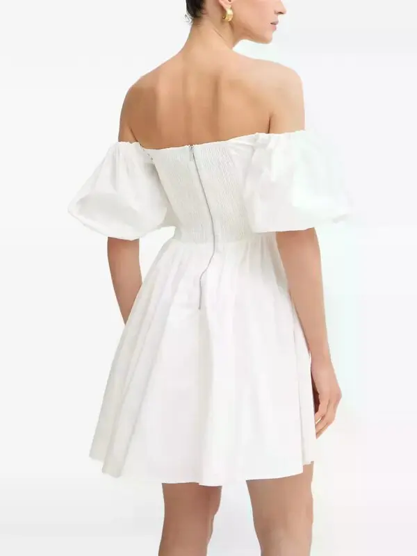 MORGAN Ruched Off-shoulder Mini Dress