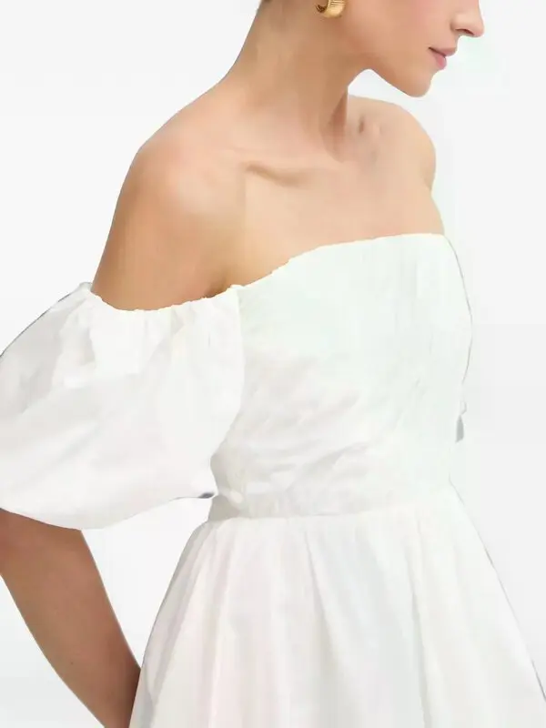 MORGAN Ruched Off-shoulder Mini Dress
