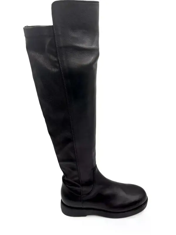 Agl Leather Over-the-knee Boots - Black