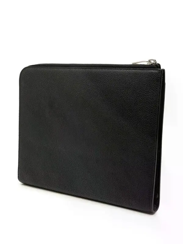 Saint Laurent 2017 Grained Calfskin Classic Zip Around Snap Clutch Bag
