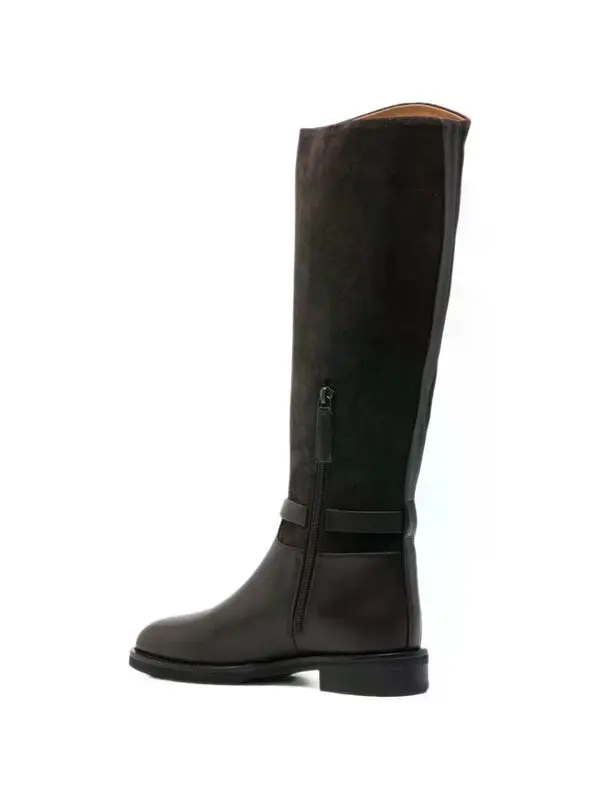 Roberto Festa Nia Suede-panelled Buckle-strap Boots - Brown
