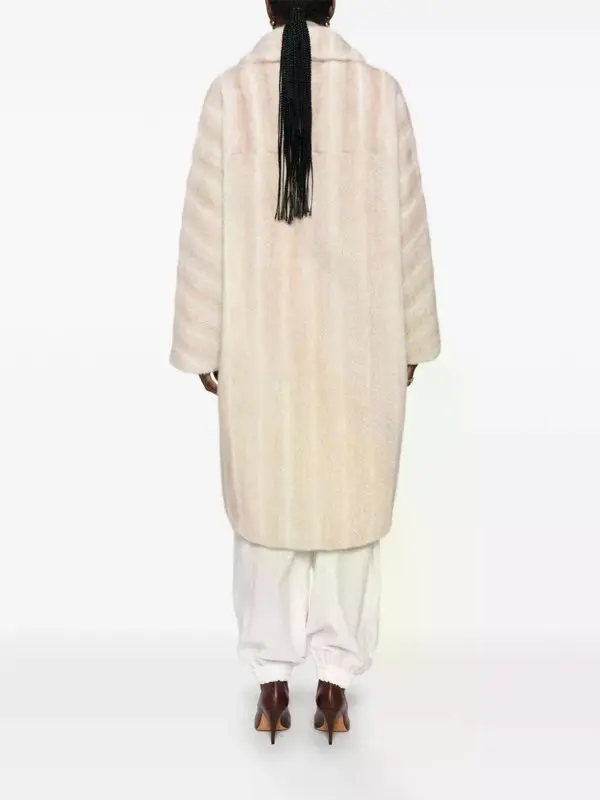 SWORD 6644 Double-breasted Faux-fur Coat