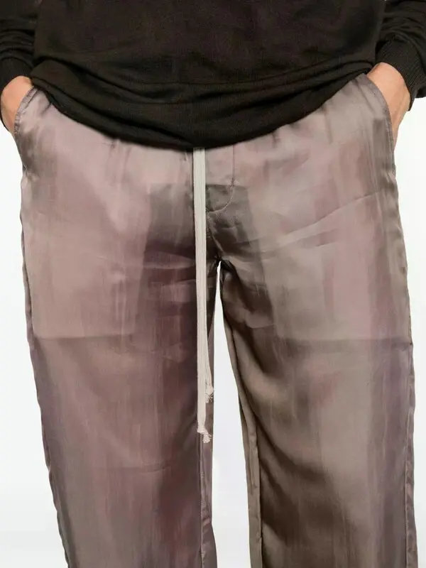 Rick Owens Dietrich Drawstring Straight-leg Trousers - Grey