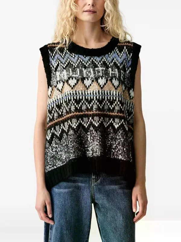 Munthe Vitalism Sequin-embellished Knitted Vest