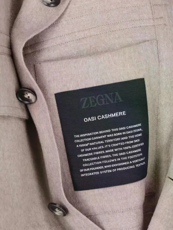 Zegna Oasi Cashmere Flap-pocket Shirt - Neutrals