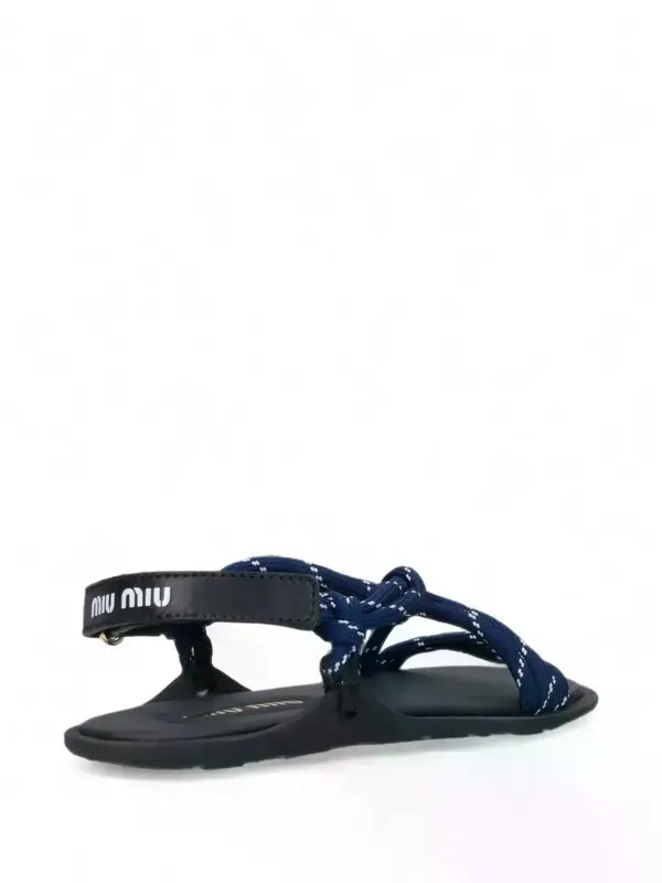 Miu Miu Riviere Cord And Leather Sandals