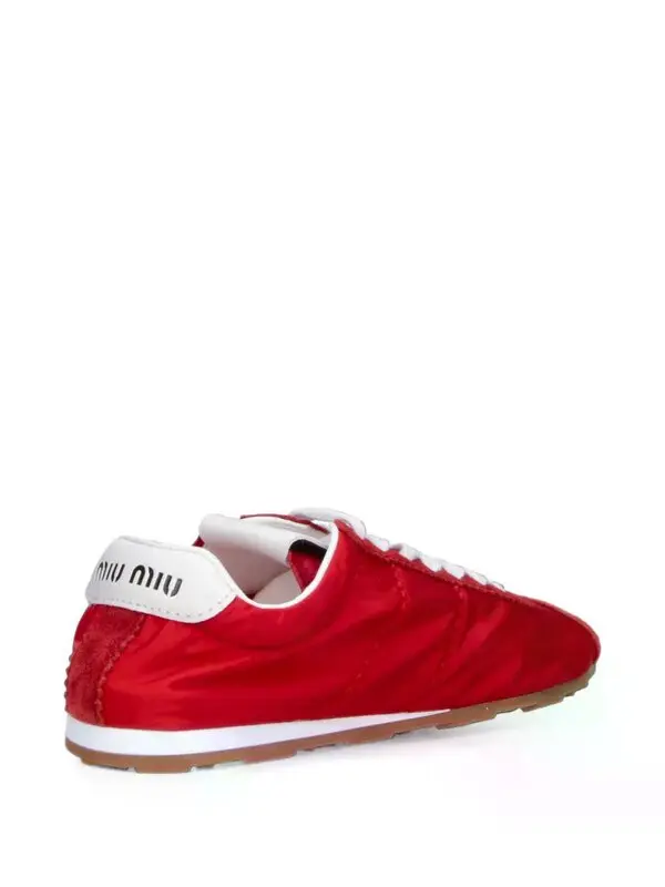 Miu Miu Plume Suede-panelled Sneakers