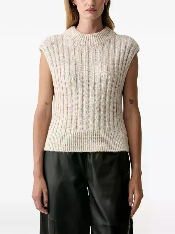 Barbour Anastasia Ribbed-knit Sleeveless Sweater