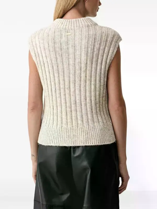 Barbour Anastasia Ribbed-knit Sleeveless Sweater