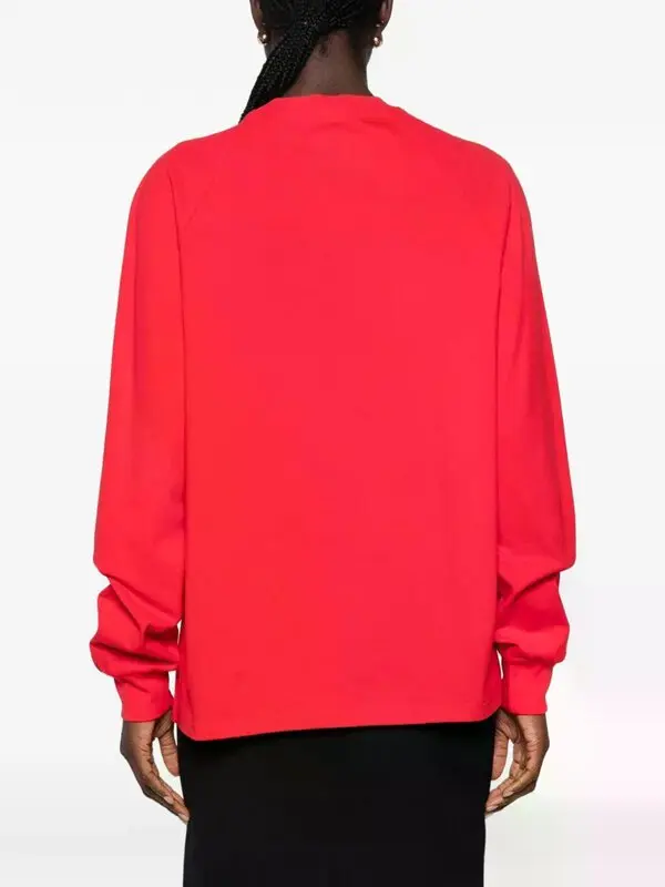 SHUSHU/TONG Ruffled Logo-embroidered T-shirt