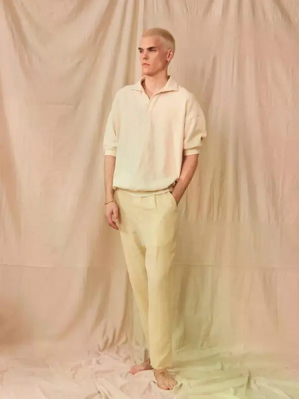 AARC55 Single-pleat Tapered Trousers