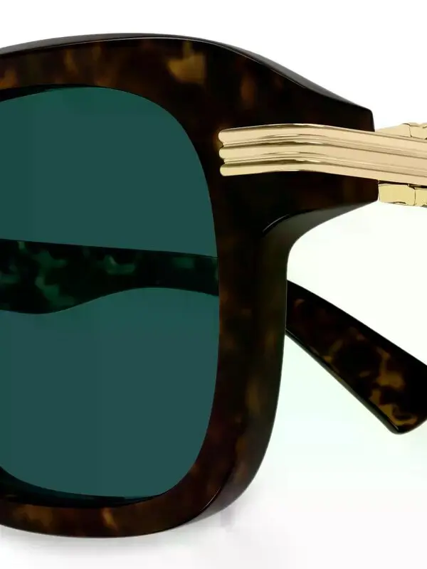 Cartier Tortoiseshell-effect Rectangle-frame Sunglasses