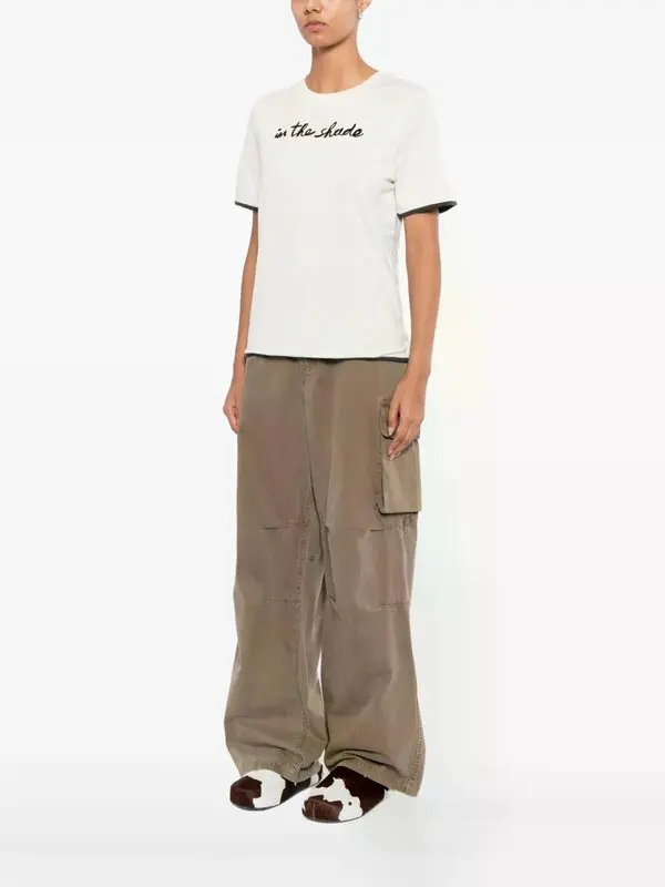 JW Anderson Slogan-print Contrast-trim T-shirt