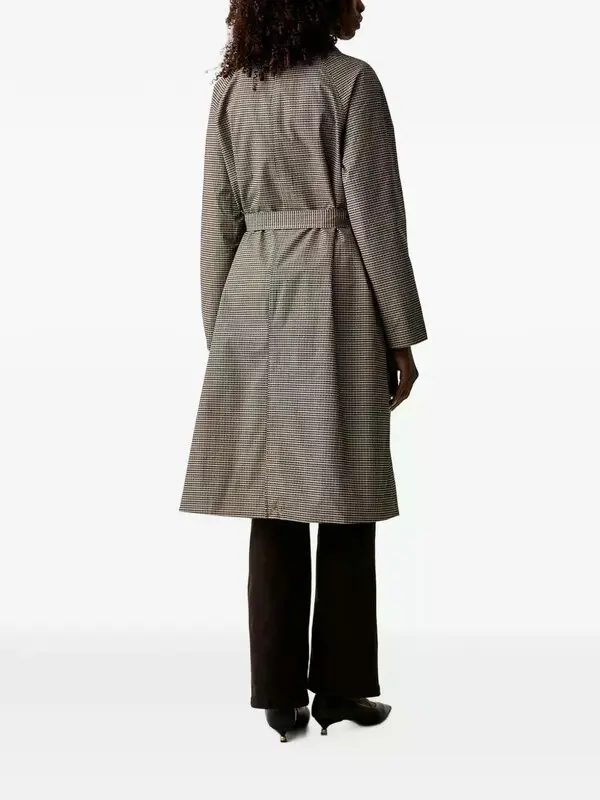 MORGAN Houndstooth-pattern Belted Coat