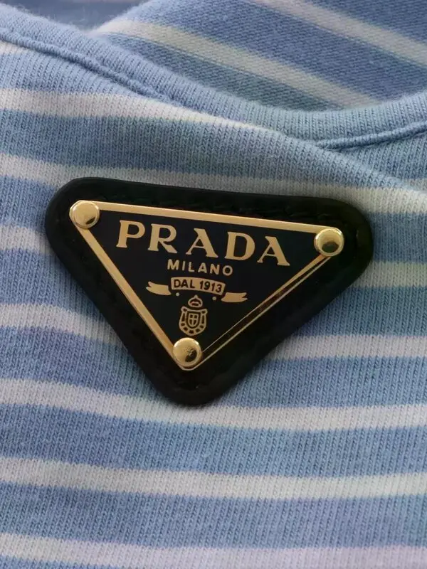 Prada 2010s Striped Cropped T-shirt