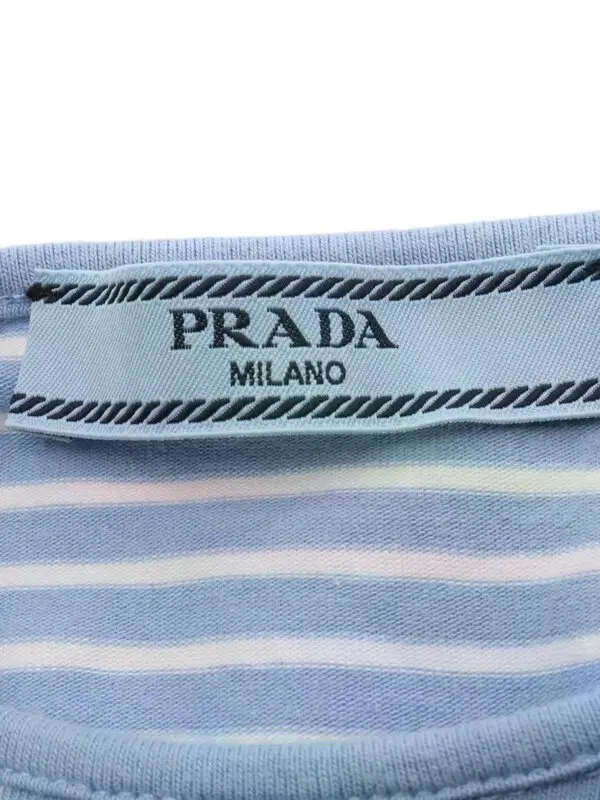 Prada 2010s Striped Cropped T-shirt