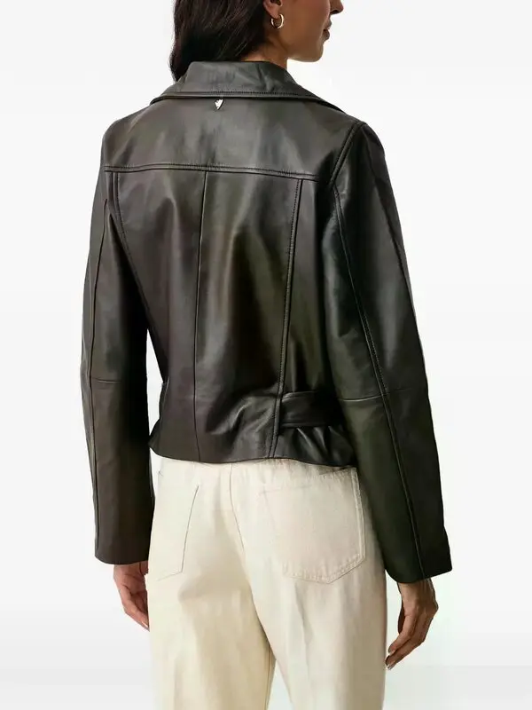 MOS MOSH Lasco Belted Leather Jacket
