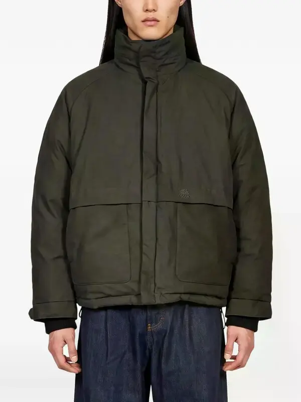 RANRA Embroidered-logo High-neck Padded Jacket