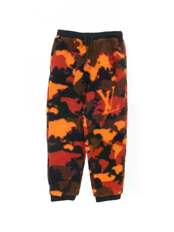 LOUIS VUITTON 2010s Camouflage-print Track Pants - Orange