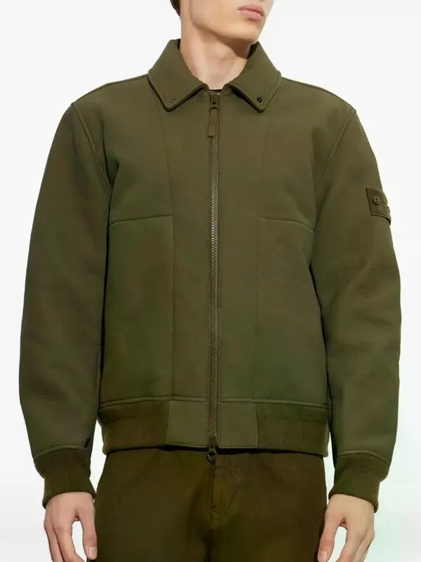 Stone Island 0100004 Bonded-rubberised-leather_s.i. Ghost Leather Jacket