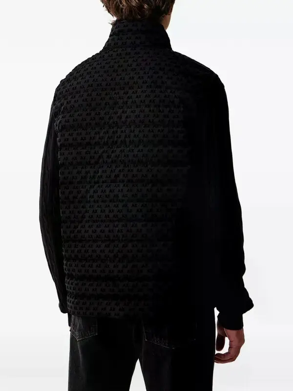 Armani Exchange All-over Logo-print Quilted Gilet