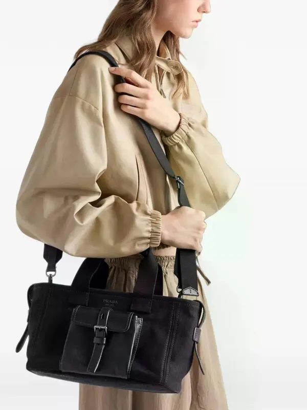 Prada Route Medium Leather Tote Bag
