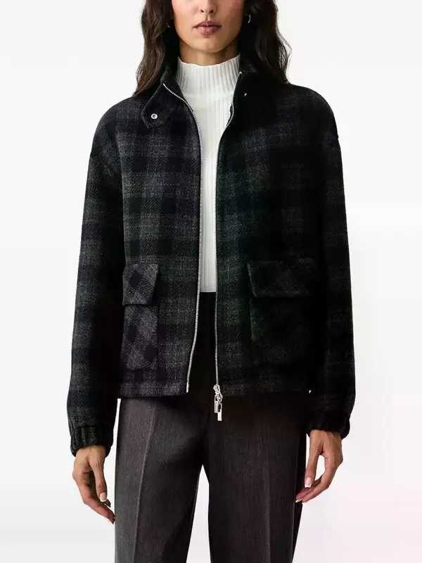 MOS MOSH Camille Check-pattern Zip-up Jacket