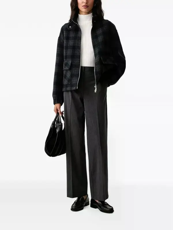 MOS MOSH Camille Check-pattern Zip-up Jacket