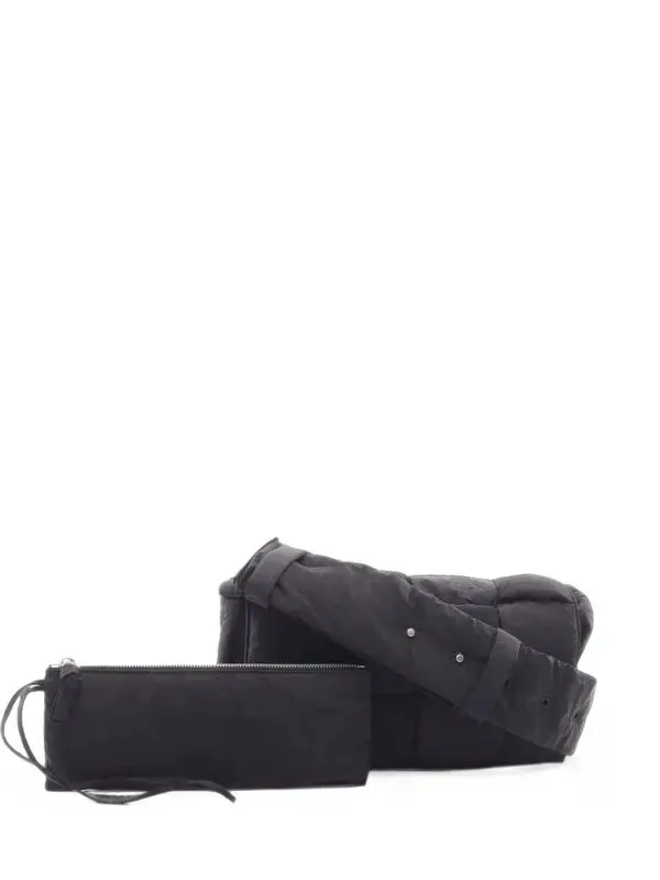 Bottega Veneta 2010s Padded Cassette Shoulder Bag - Black