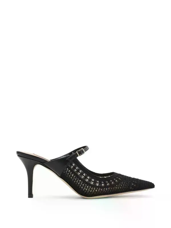 ARTEANA Trieste Crochet-knit Pointed-toe Mules - Black