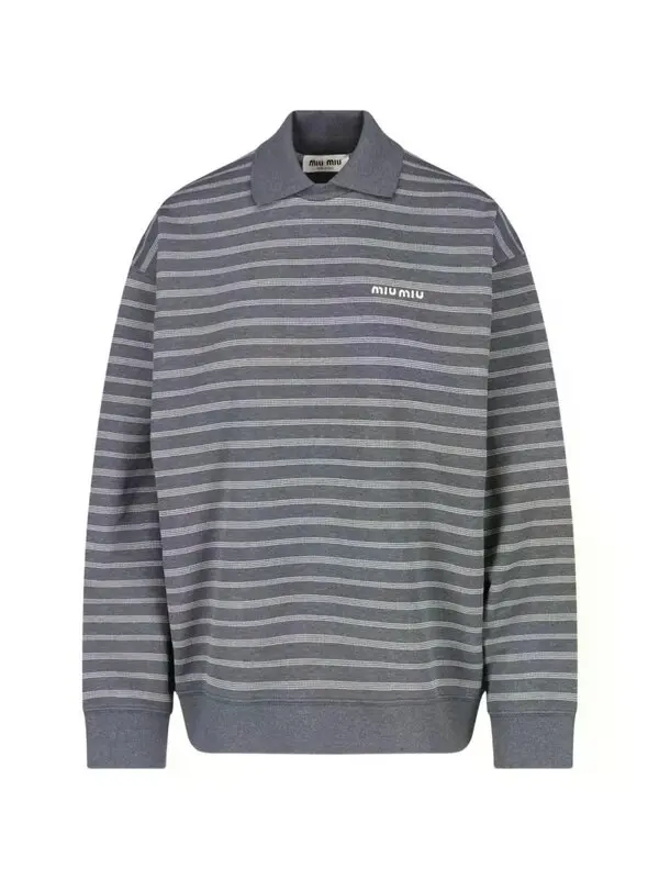 Miu Miu Striped Polo Top